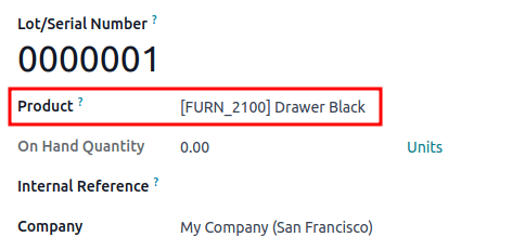 Lot numbers — Odoo 18.0 documentation